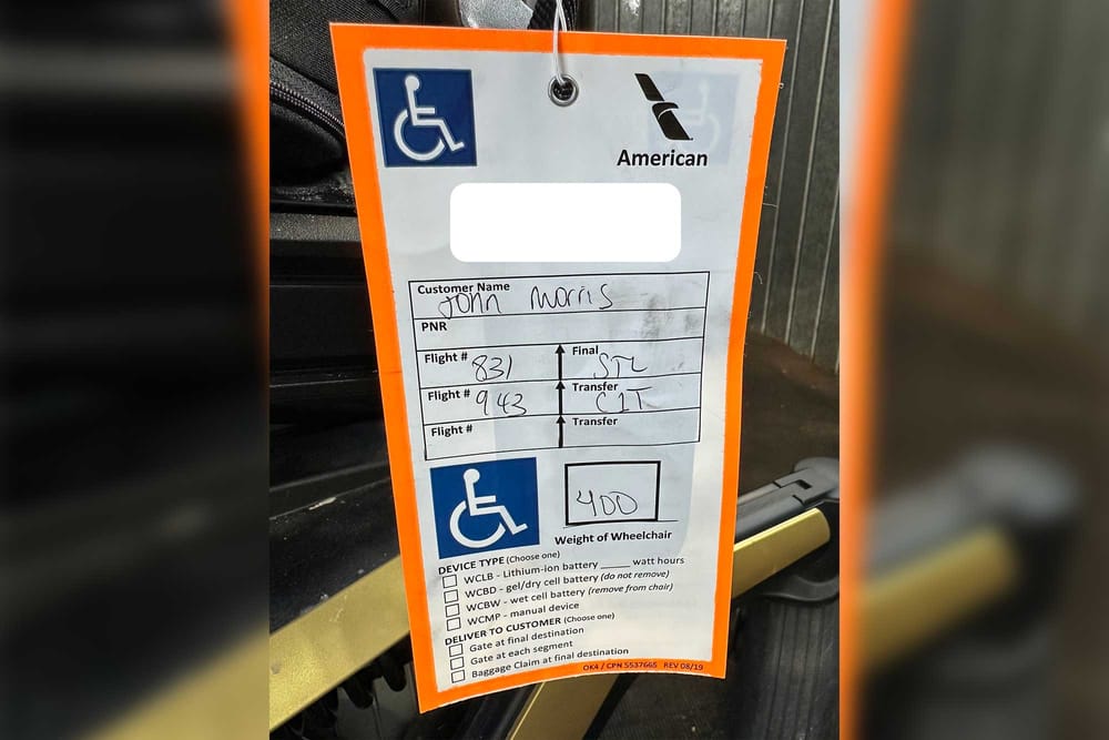 New in the Shop: "Return Wheelchair to Aircraft Door" Embroidered Tag ...